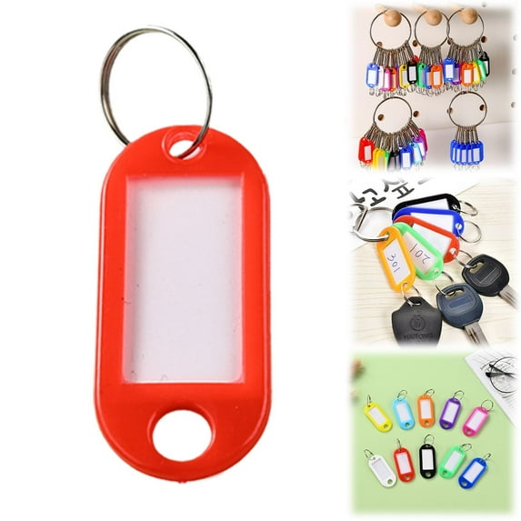 1 Pc Colorful Plastic Key Tag with Keychain, Writable Hotel Room Number ...