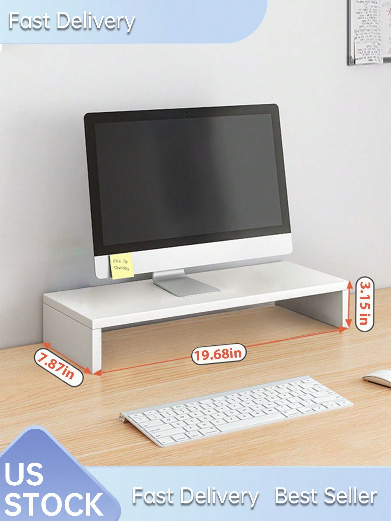 1 Pc Computer Monitor Heightening Rack Wooden Heightening Bracket ...