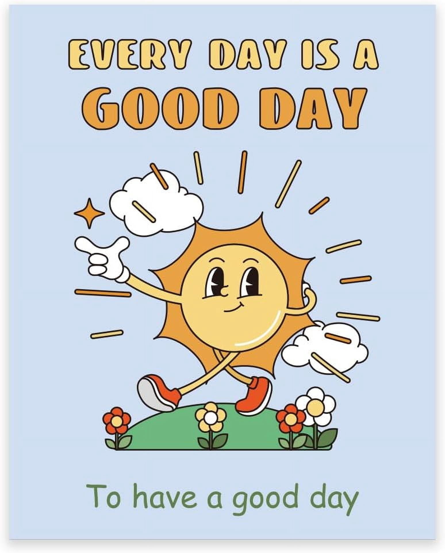 1 Pc Cute Retro Posters Every Day Is A Good Day Positive Affirmations ...
