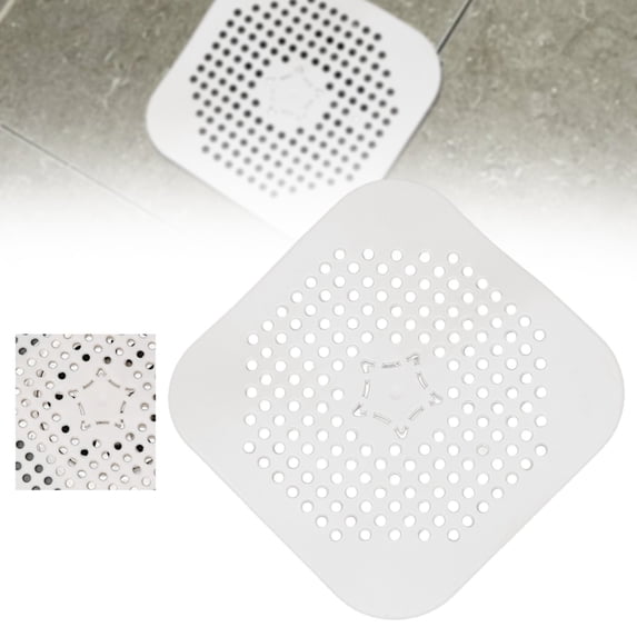 1 Pc Drain Hair Catcher Square Drain Cover Bathroom Accessories Shower ...