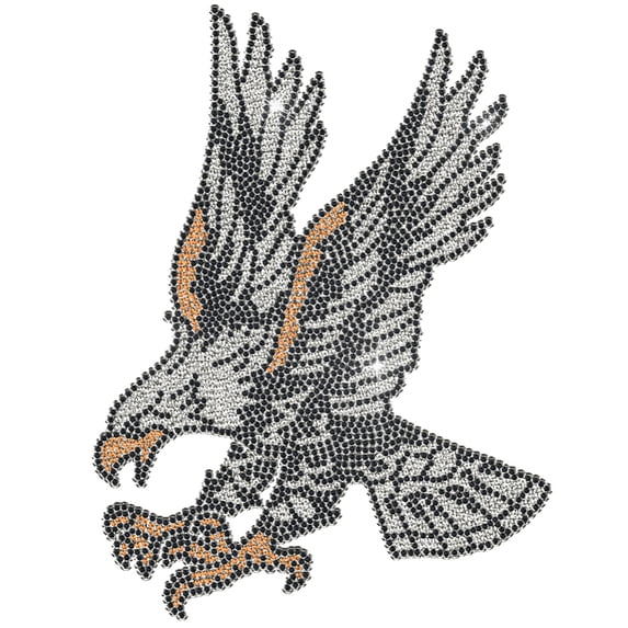 1 Pc Eagle Pattern Iron on Rhinestones Transfer Bling DIY Patch ...