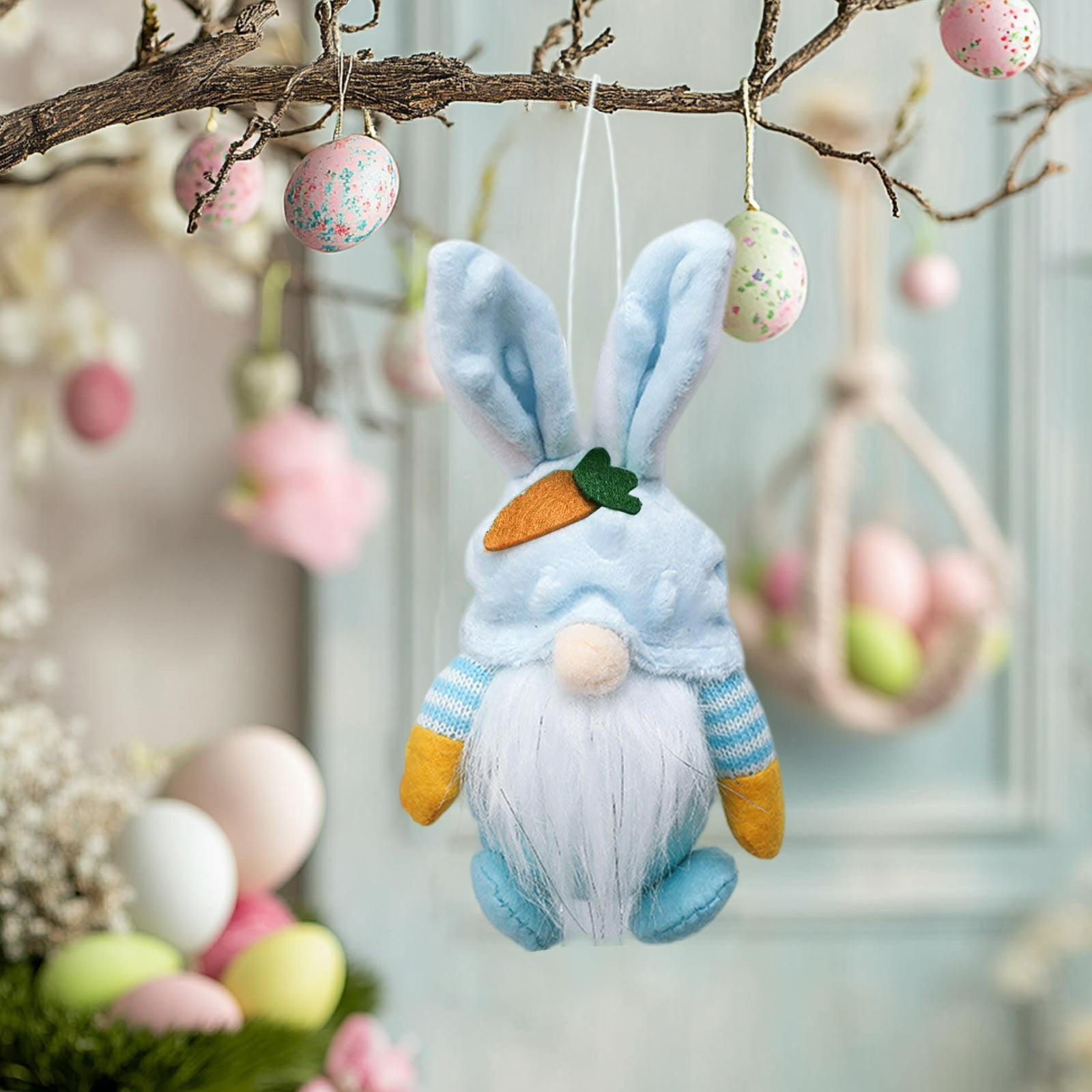 1 Pc Easter Bunny Gnome Doll — 6.7in x 3.0in x 2.4in, Plush Tabletop ...