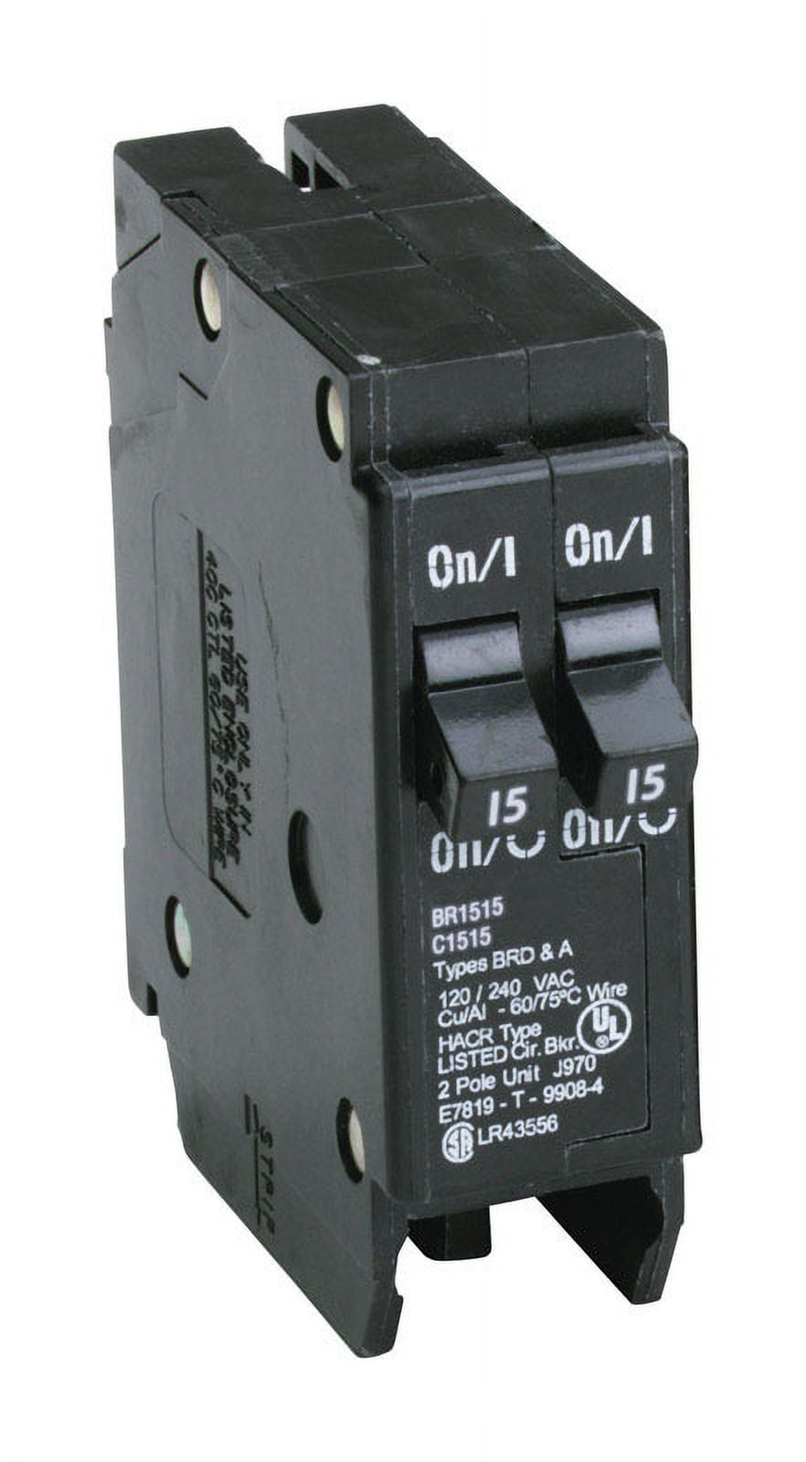 1 Pc, Eaton Cutler-Hammer 15/15 Amps Tandem 2-Pole Circuit Breaker ...
