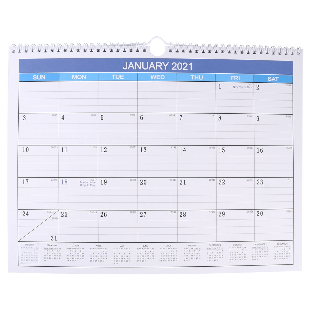 1 Pc English Edition Hanging Calendars 2021 Desk Calendar Schedules ...