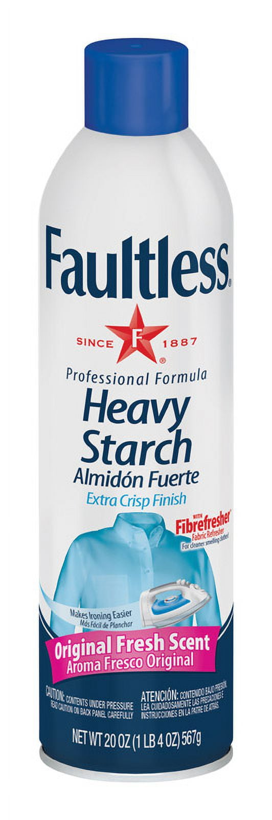 Faultless Fresh Scent Heavy Starch Spray 20 Oz, Perfect for Clothing ...