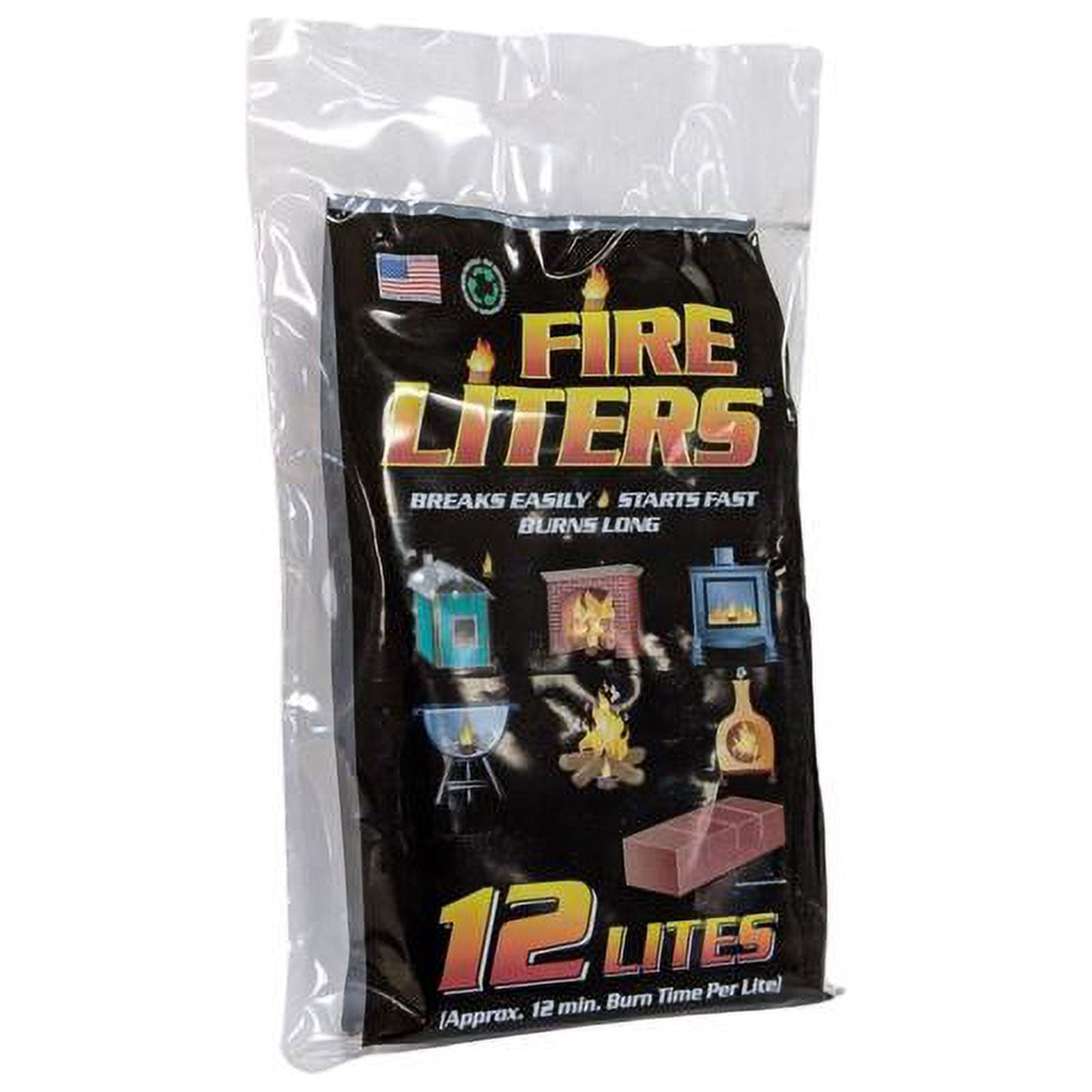1 Pc, Fire Liters Wood Fiber Fire Starter 12 Min 12 Pk - Walmart.com