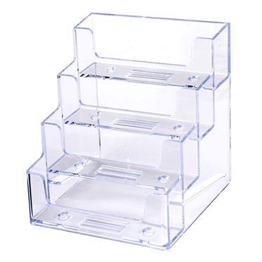 MaxGear Plastic Multi-Storage Business Card Holder, 2-Pack Clear 4 ...