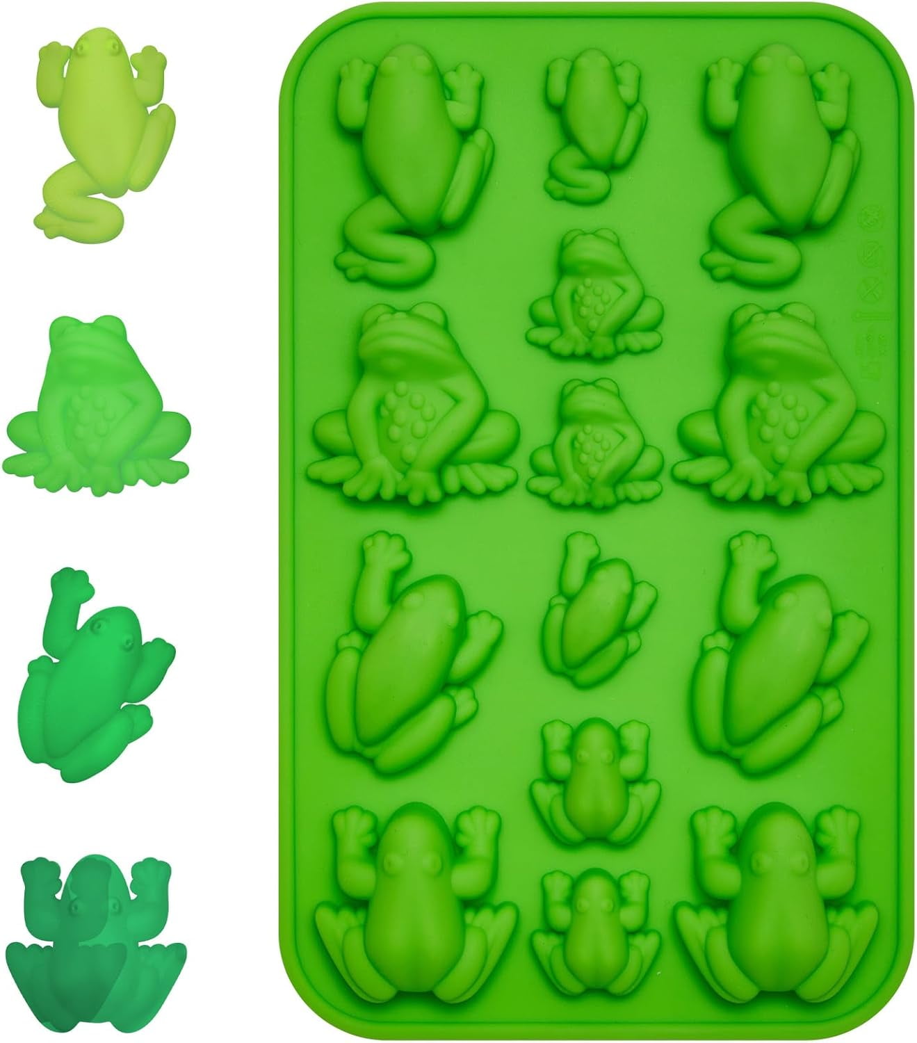 1 Pc Frog Mold Silicone Chocolate Frog Molds Halloween Passover Candy Jelly Ice Tray Fun the Ten ...