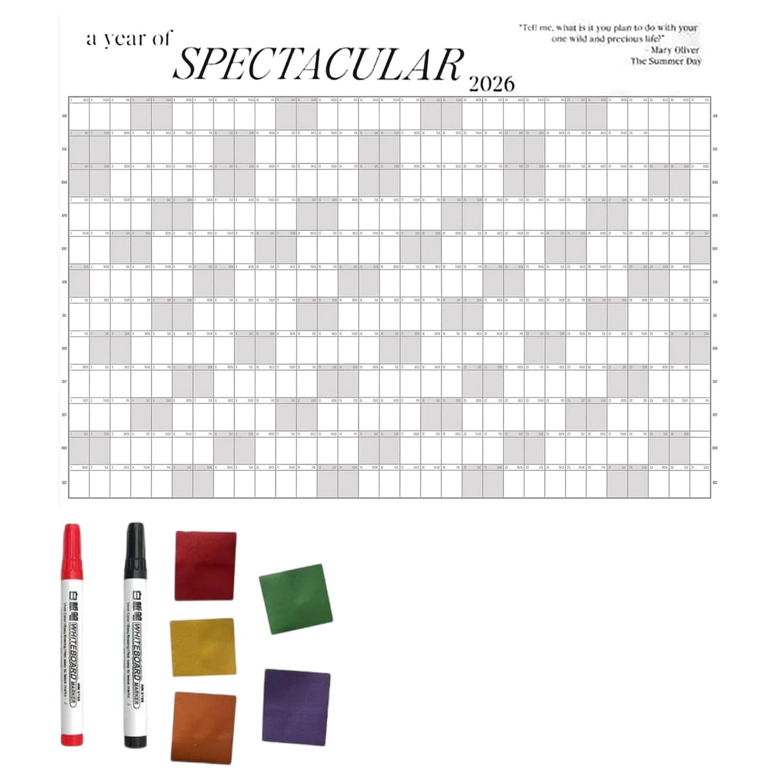 1 Pc Giant Calendar for Wall, Celebrate Every Spectacular Moment with ...