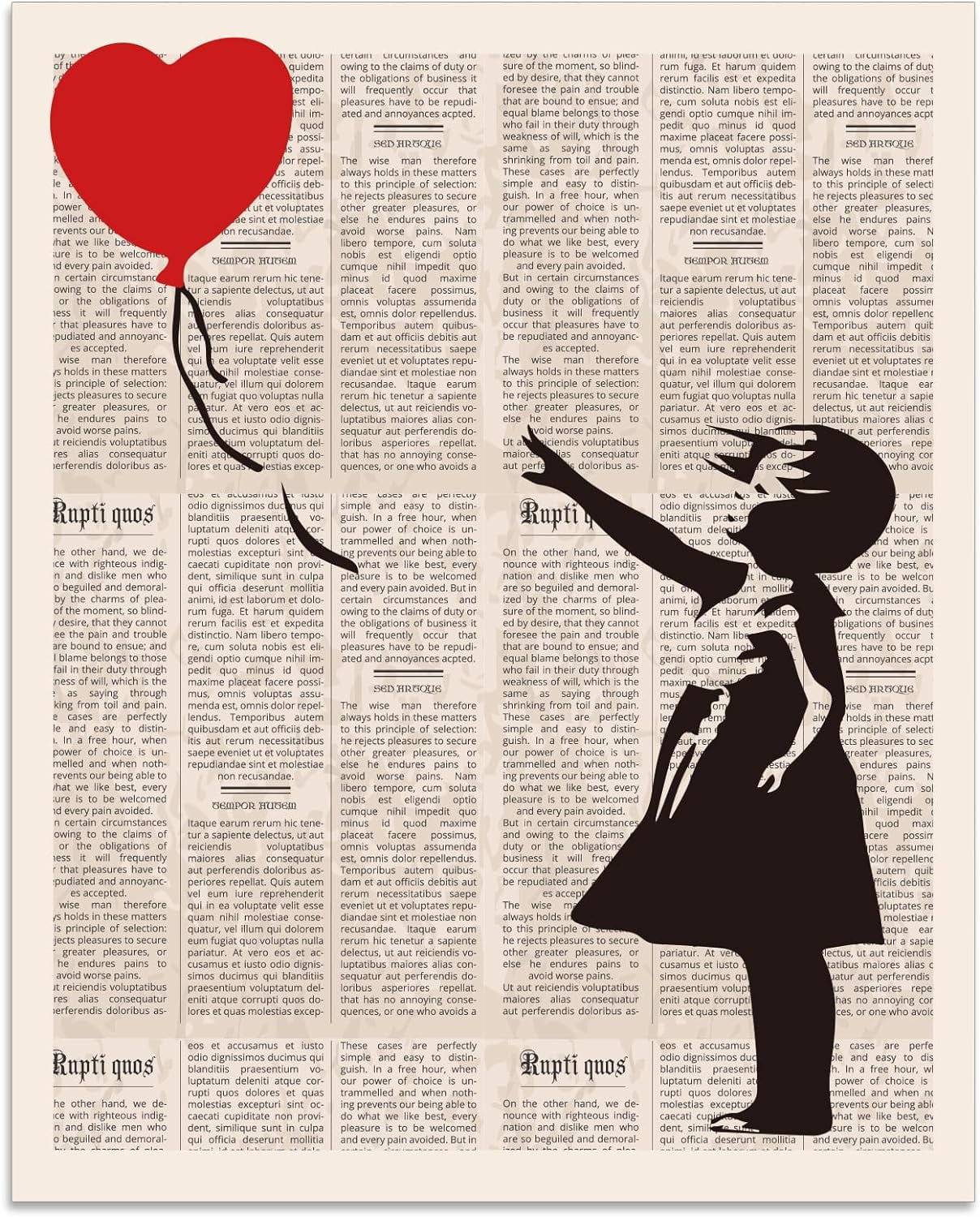 1 Pc Girls with Balloon Banksy Art Posters Unframed Inspirational ...