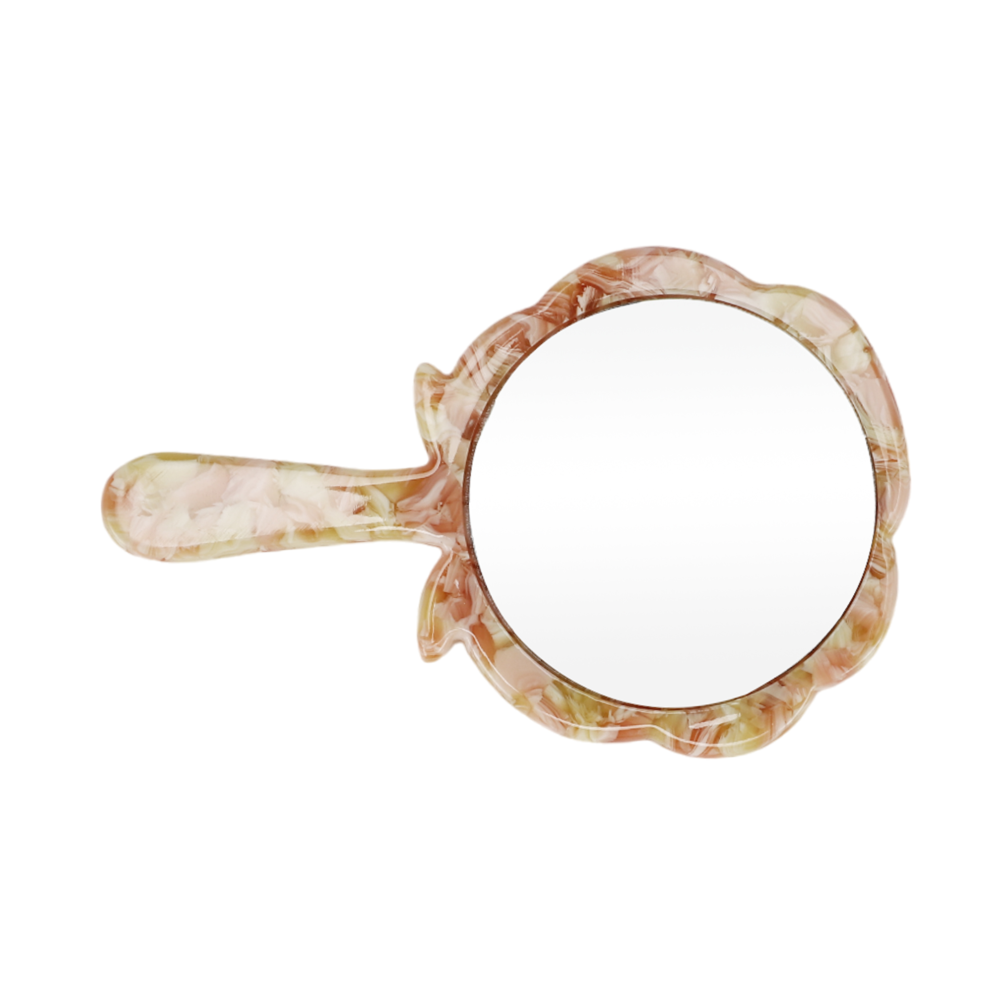 1 Pc Girls Rose Shape Handheld Mirror for Business Travel Beauty Parlor ...