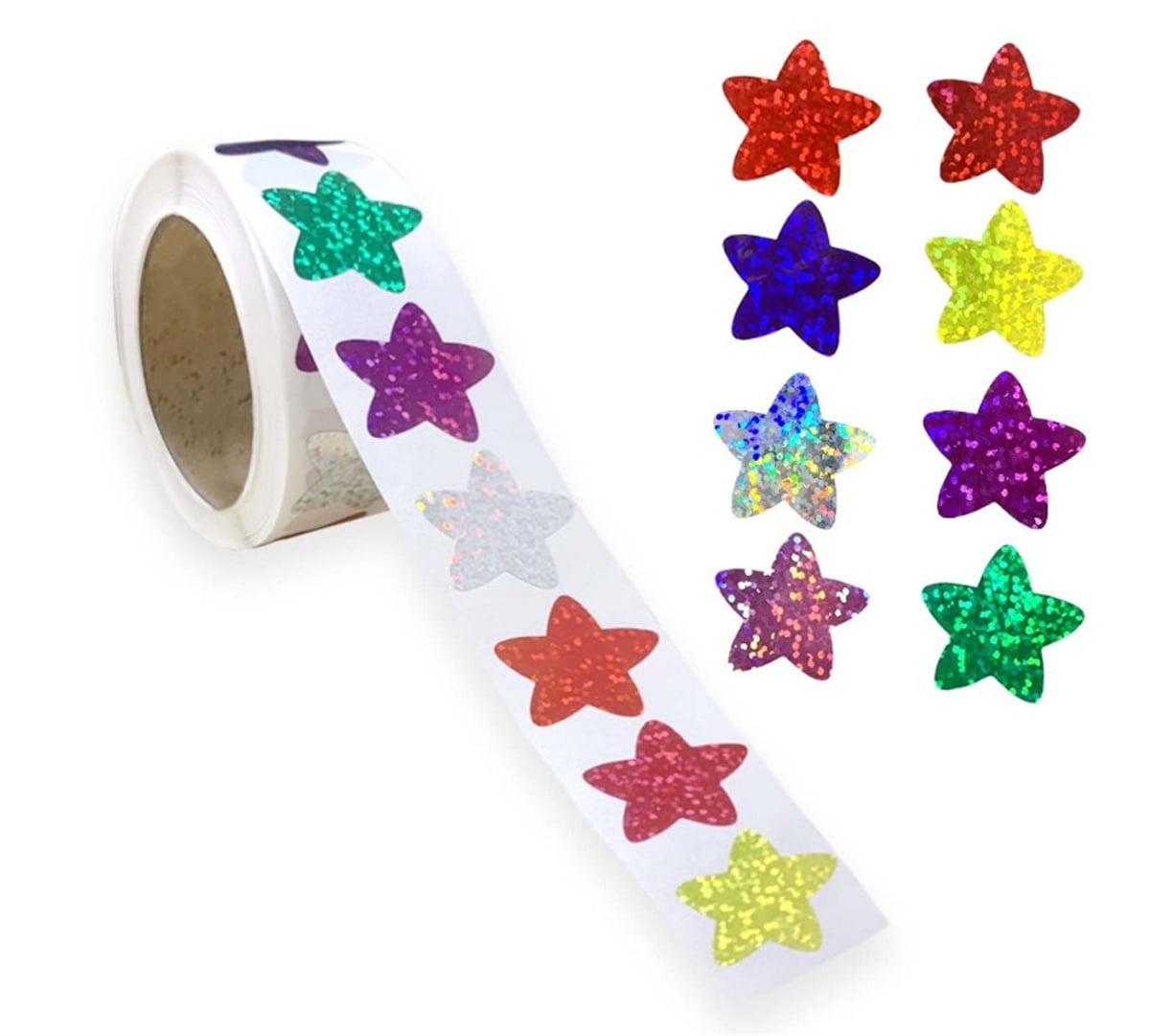 1 Pc Glitter Star Stickers,Small Star Decals Roll,Colorful Sparkling ...