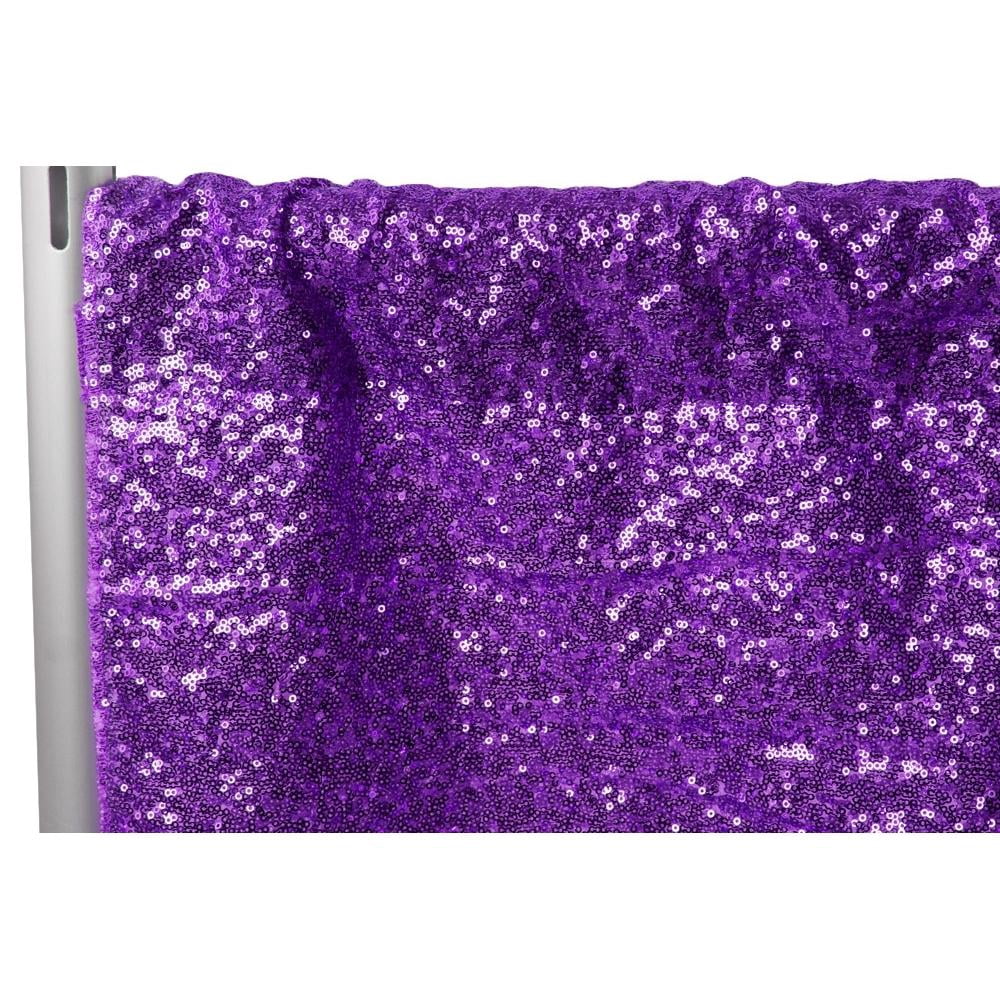 1 Pc, Glitz Sequin 10Ft H X 52" W Drape/Backdrop Panel - Purple For ...