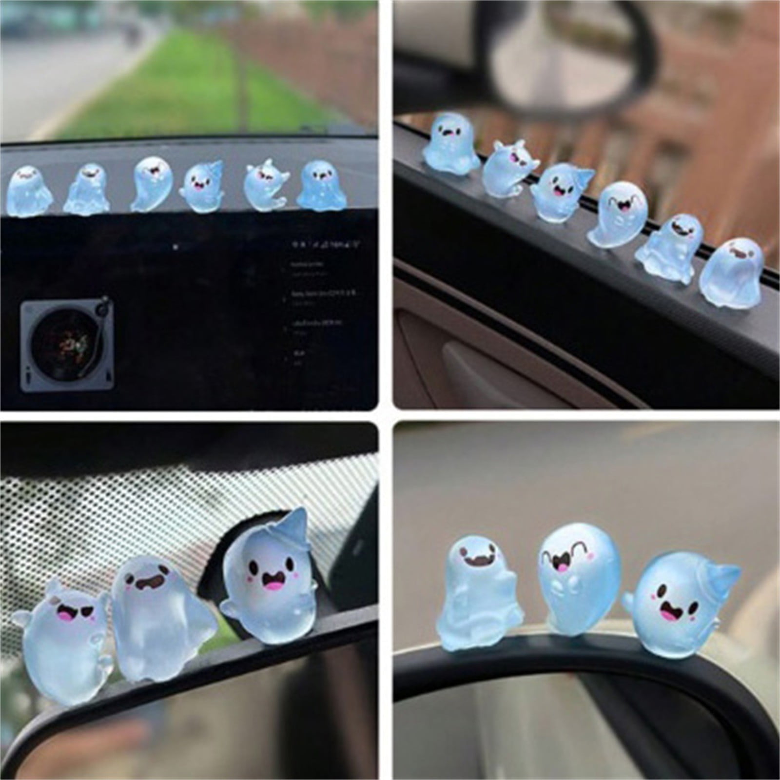 1 Pc Halloween Mini Ghost Figurines Mini Luminous Ghost Miniature Figurines,Assorted Spooky Glow ...