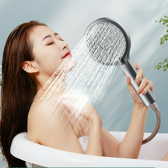 1 Pc High Pressure Handheld Showerhead — 5 Spray Modes, Powerful Flow ...