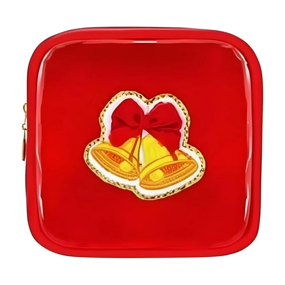 1 Pc Holiday Cosmetic Pouch — Compact Mini Travel Bag, Festive ...