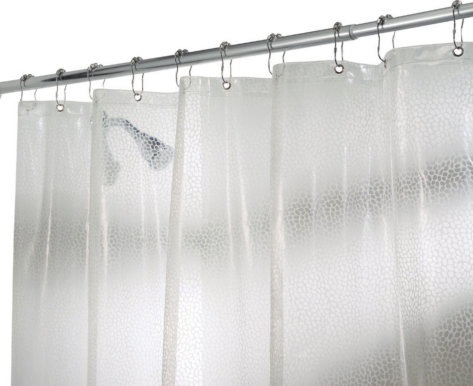 1 Pc, Idesign 72 In. H X 72 In. W Clear Raindrop Shower Curtain Vinyl ...