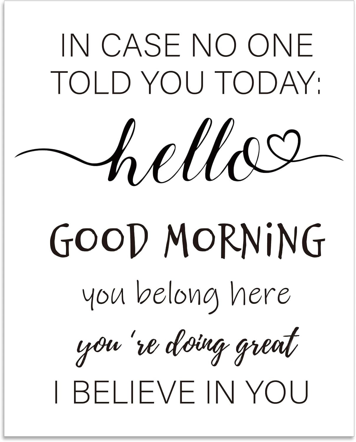 1 Pc Inspirational Quote Poster Paper In Case No Ond Told You Today ...