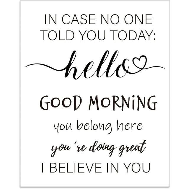 1 Pc Inspirational Quote Poster Paper In Case No Ond Told You Today ...