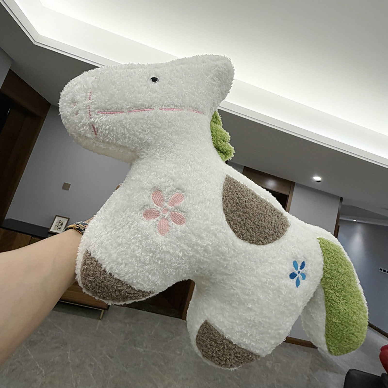 1 Pc Irregular Shaped Horse Pillow — 18.5in x 14.6in, Soft Plush ...