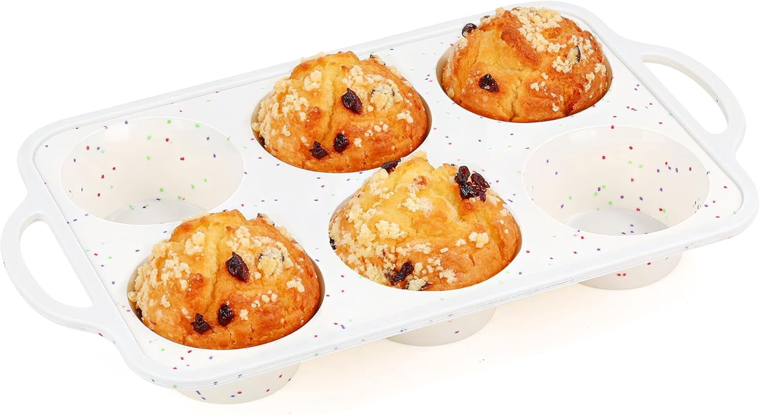 1 Pc Jumbo Muffin Pan with Metal Frame, Nonstick 6 Cup Extra Large ...