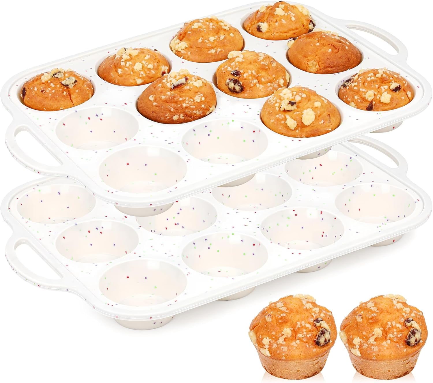 1 Pc Jumbo Muffin Pan with Metal Frame, Nonstick 6 Cup Extra Large ...