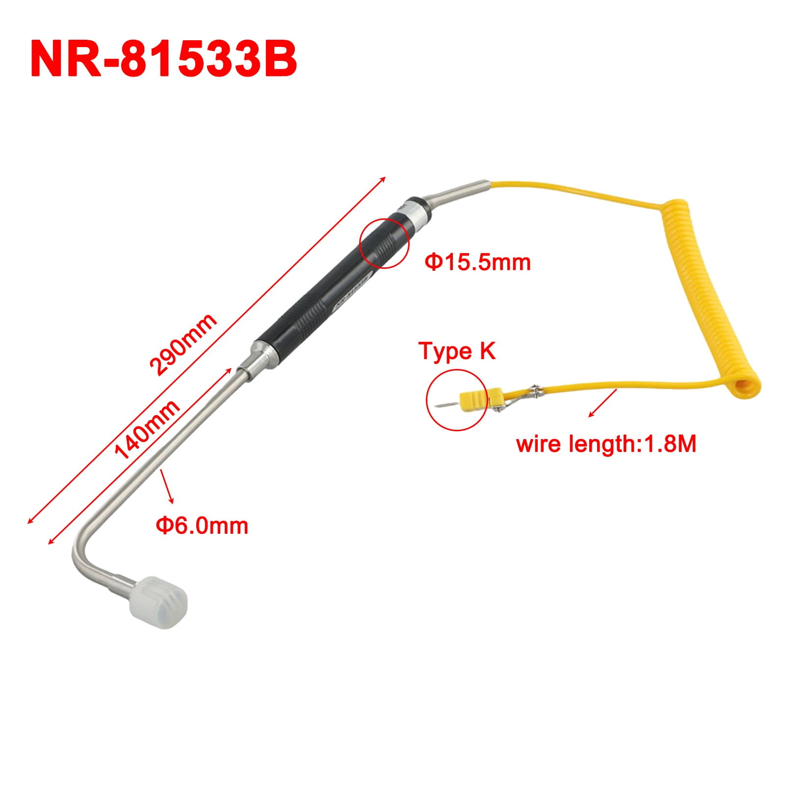 1 Pc K-Type Thermocouple For Temperature Probe Sensor 500°C For ...