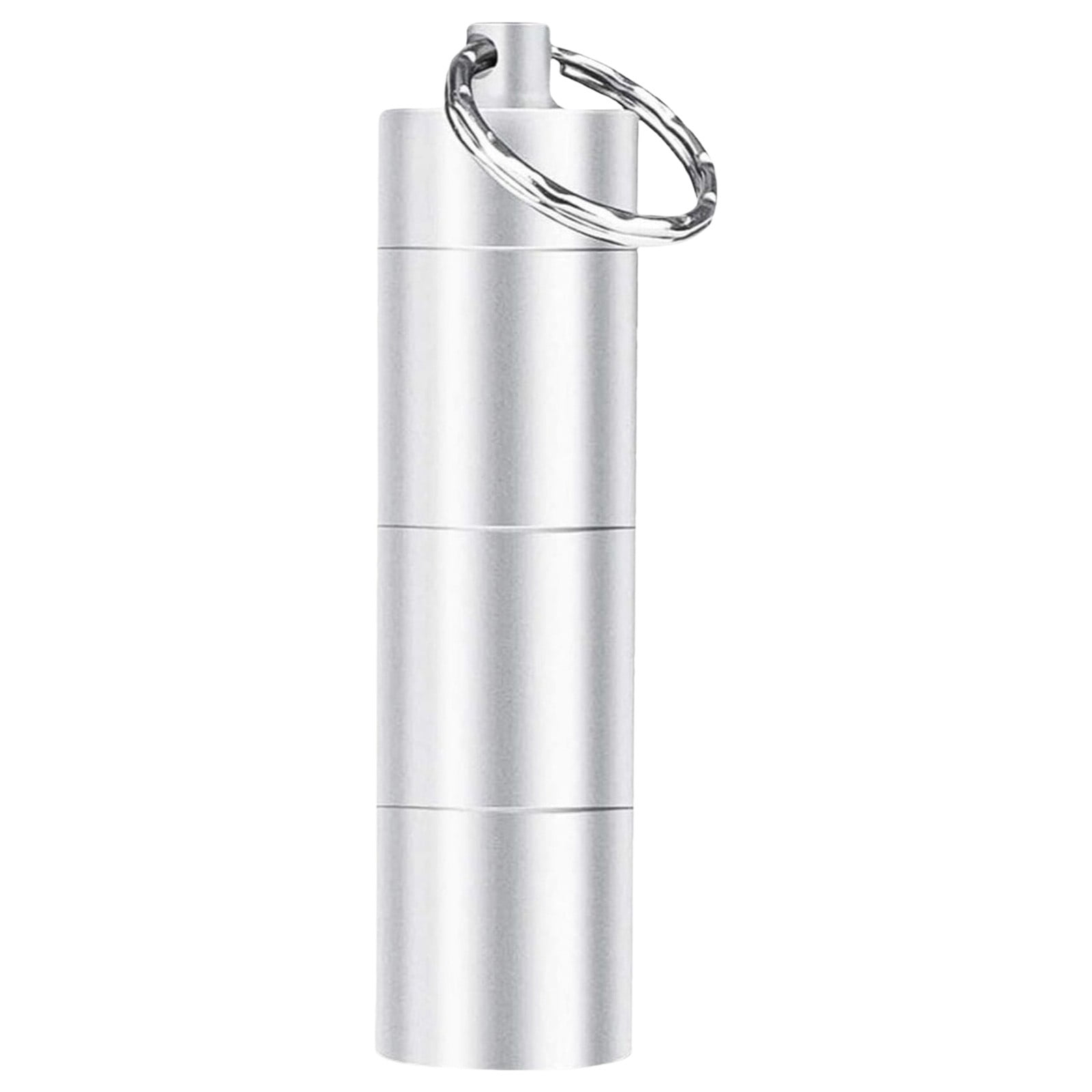 1 Pc Keychain Pill Holder, 3 Compartments Metal Small Pill Case ...