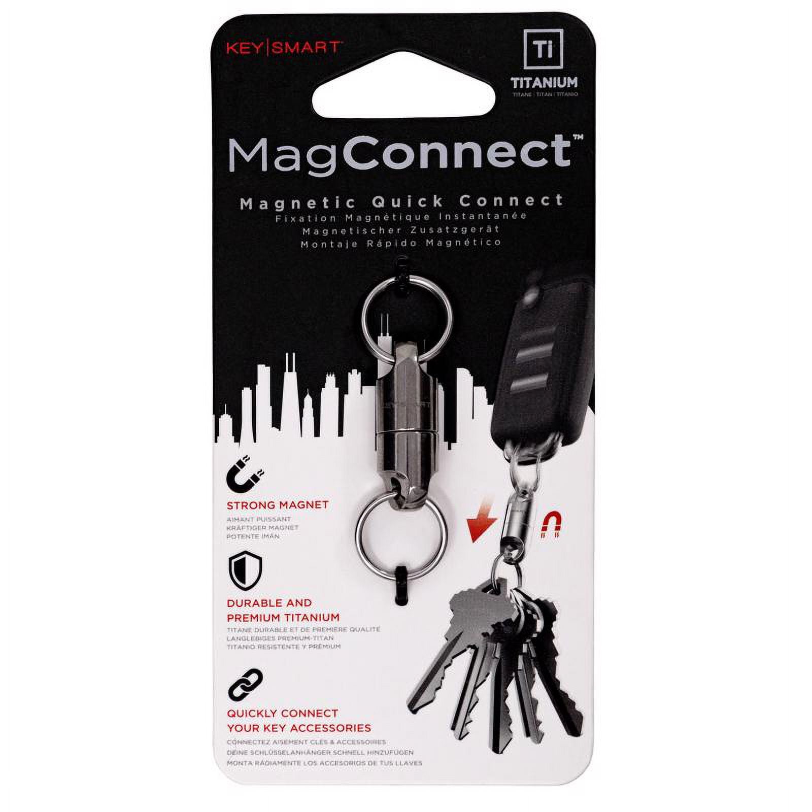 1 Pc, Keysmart Magconnect Titanium Silver Magnetic Keychain - Walmart.com