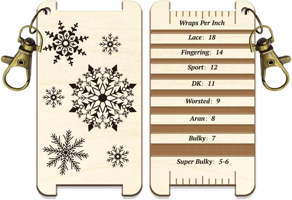 1 Pc Knitting Needle Gauge Multifunctional Wood Spinning Control Card ...
