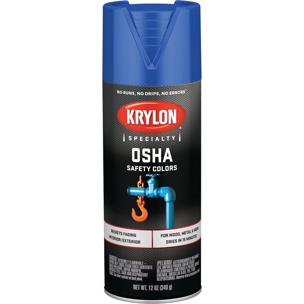 1 Pc Krylon Osha 12 Oz. Gloss Spray Paint, Safety Blue - Walmart.com