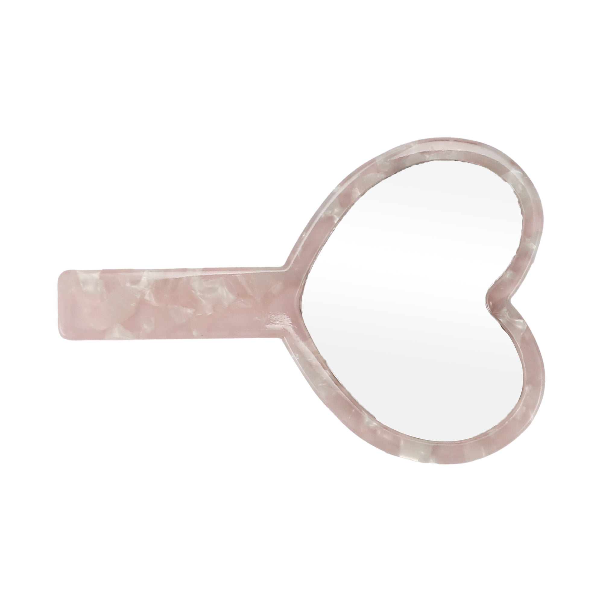 1 Pc Lady Heart Shape Handheld Mirror for Business Travel Beauty Parlor ...