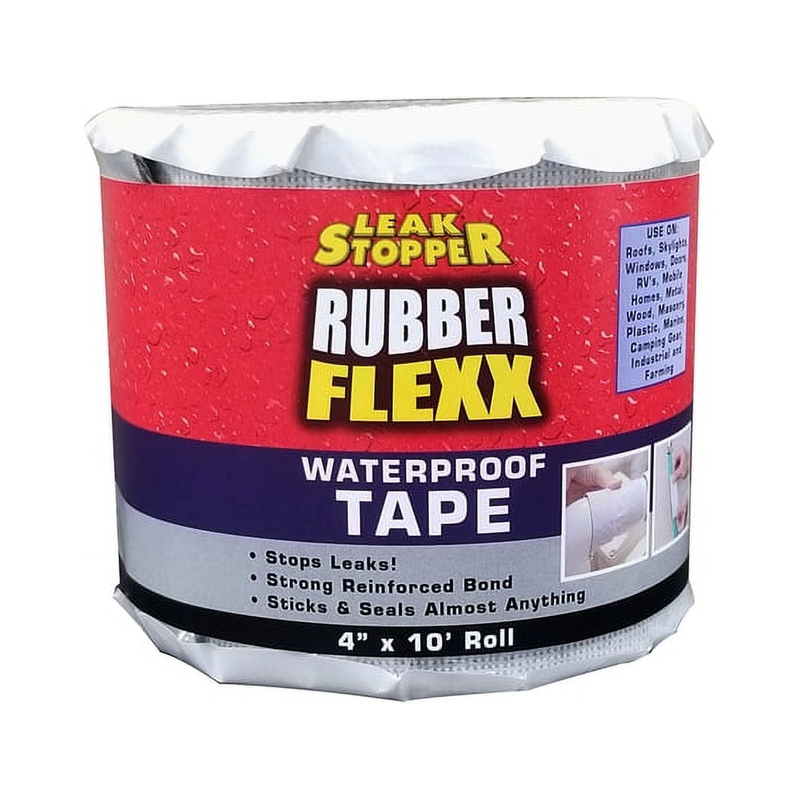 1 Pc, Leak Stopper Rubber Flexx White Rubber Polymers Waterproofing And Seam Tape - Walmart.com