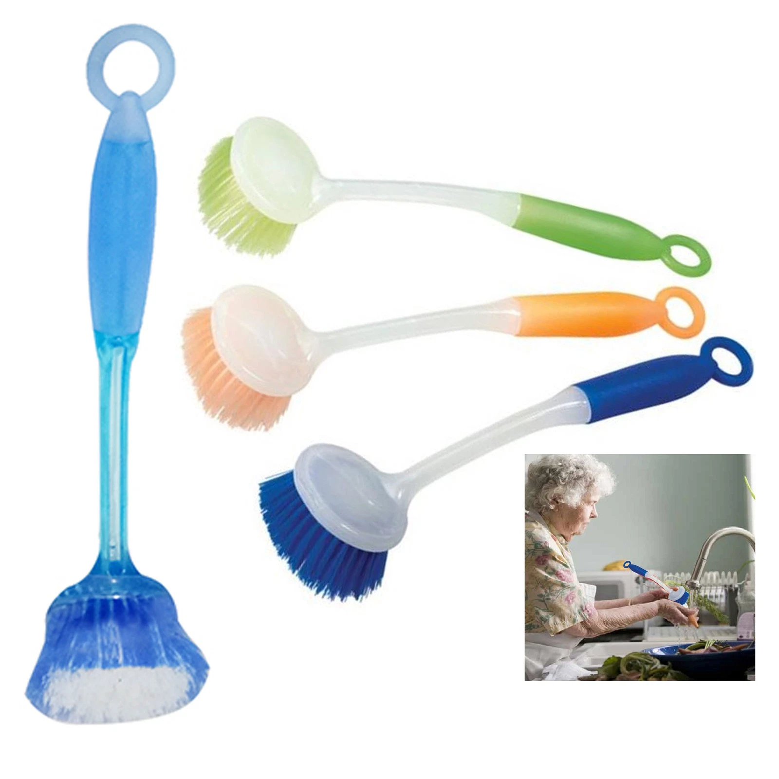 1 Pc Long Handle Scrub Cleaning Brush Vegetable Potatoes Fruit Cleaner ...