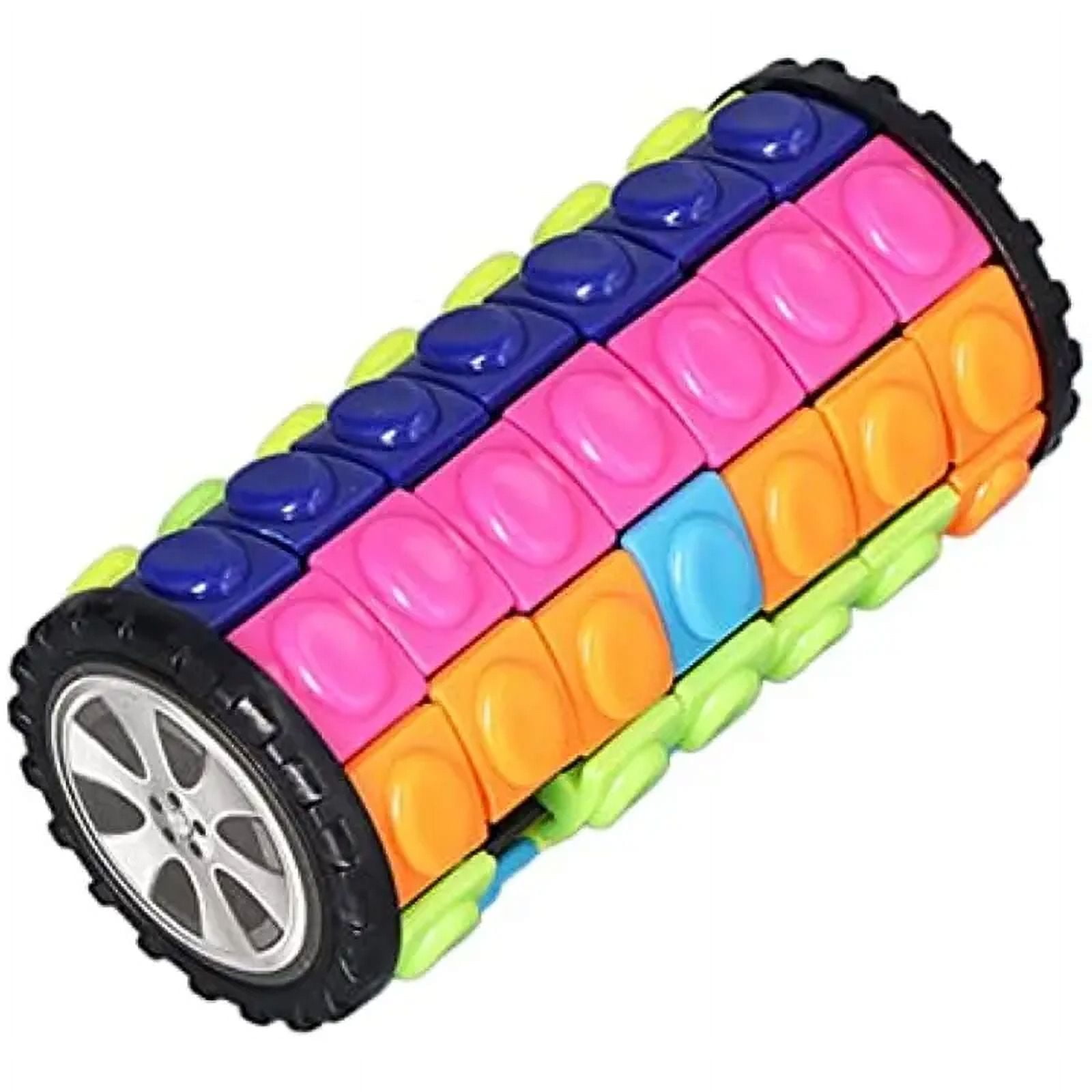 1 Pc Magic Cube Puzzle, 3D Cylinder Puzzle Rotate Fidget Toy, Multi ...