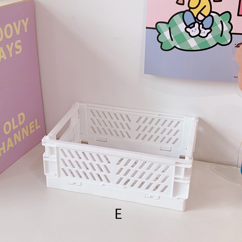 1 Pc Mini Foldable Desk Organizer Box Plastic Space-Saving Design ...