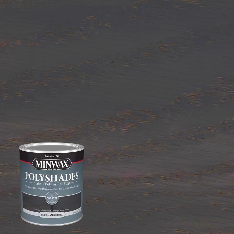 1 Pc, Minwax Polyshades Semi-Transparent Gloss Aged Barrel Stain ...