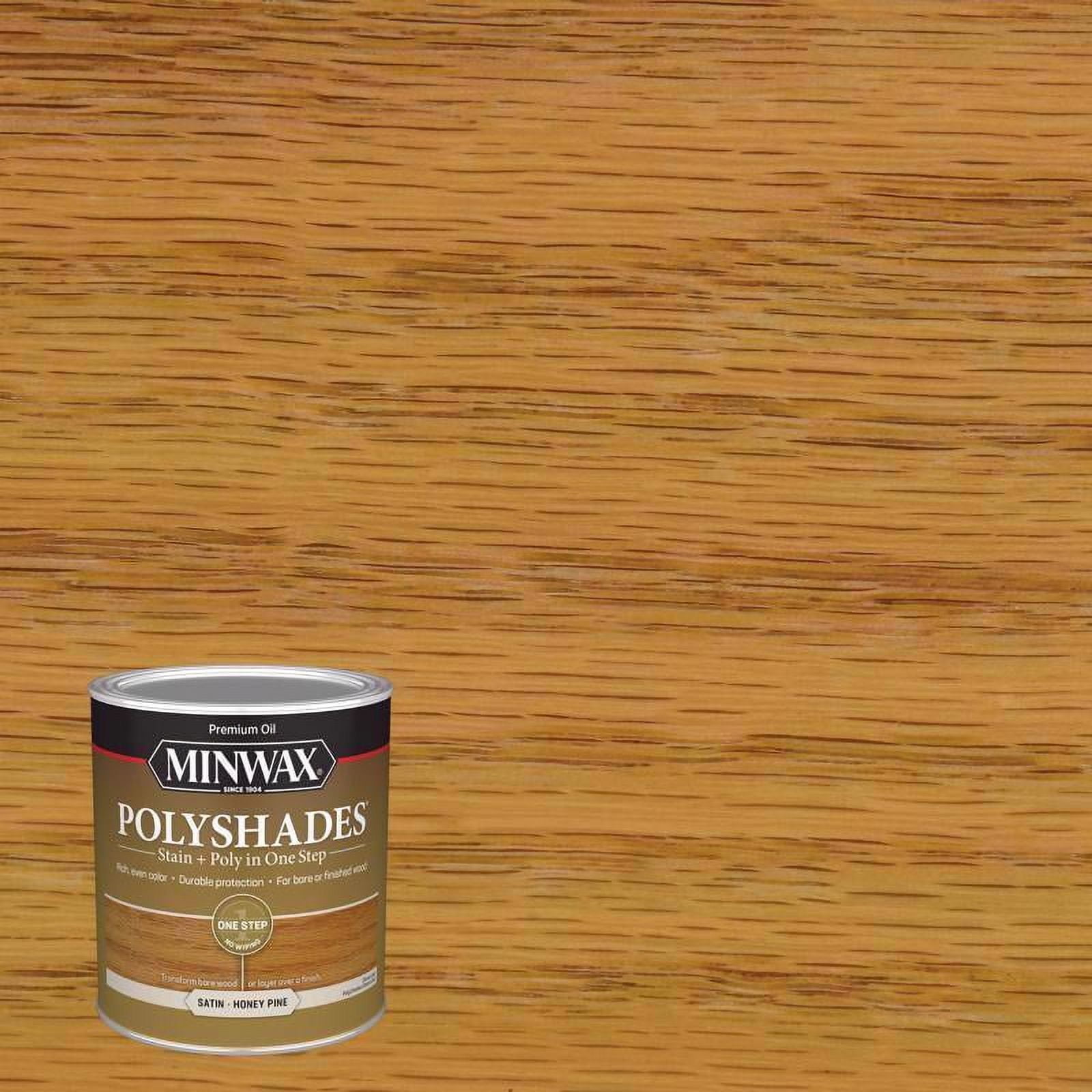1 Pc, Minwax Polyshades Semi-Transparent Satin Honey Pine Oil-Based Stain/Polyurethane Finish 1 ...