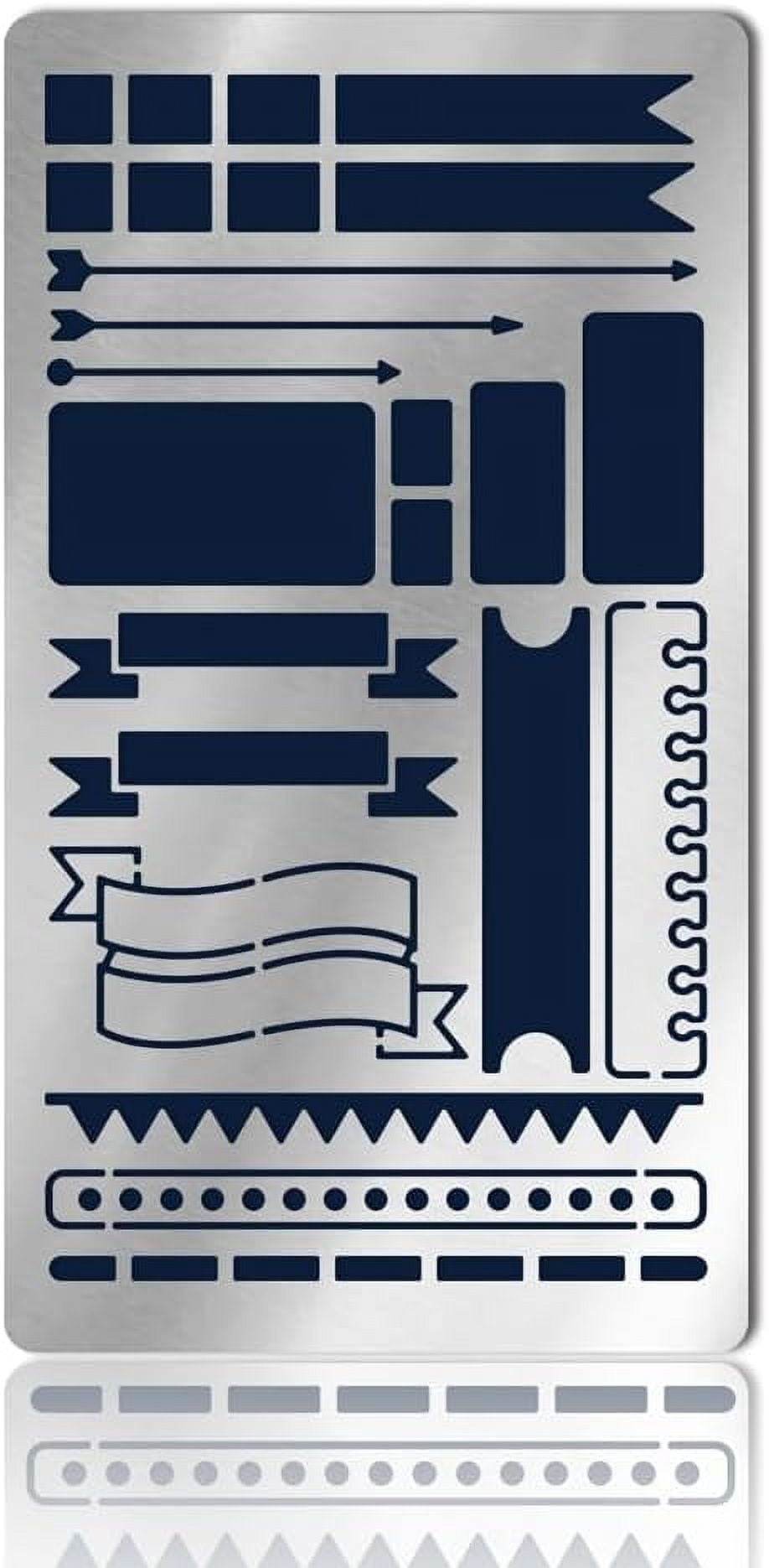 1 Pc Mixed Shapes Planner Stencils Matte Stainless Steel Journal ...
