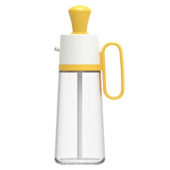 1 Pc Oil Dispenser Bottle with Brush, 550ml Clear Cooking Oil Container ...