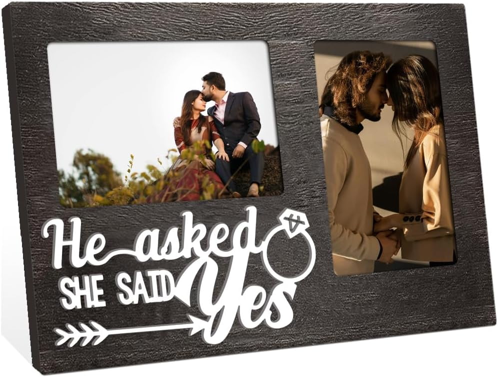 1 Pc Picture Frame Christmas Gifts 4x6 Inch Two Photos He Asked She ...