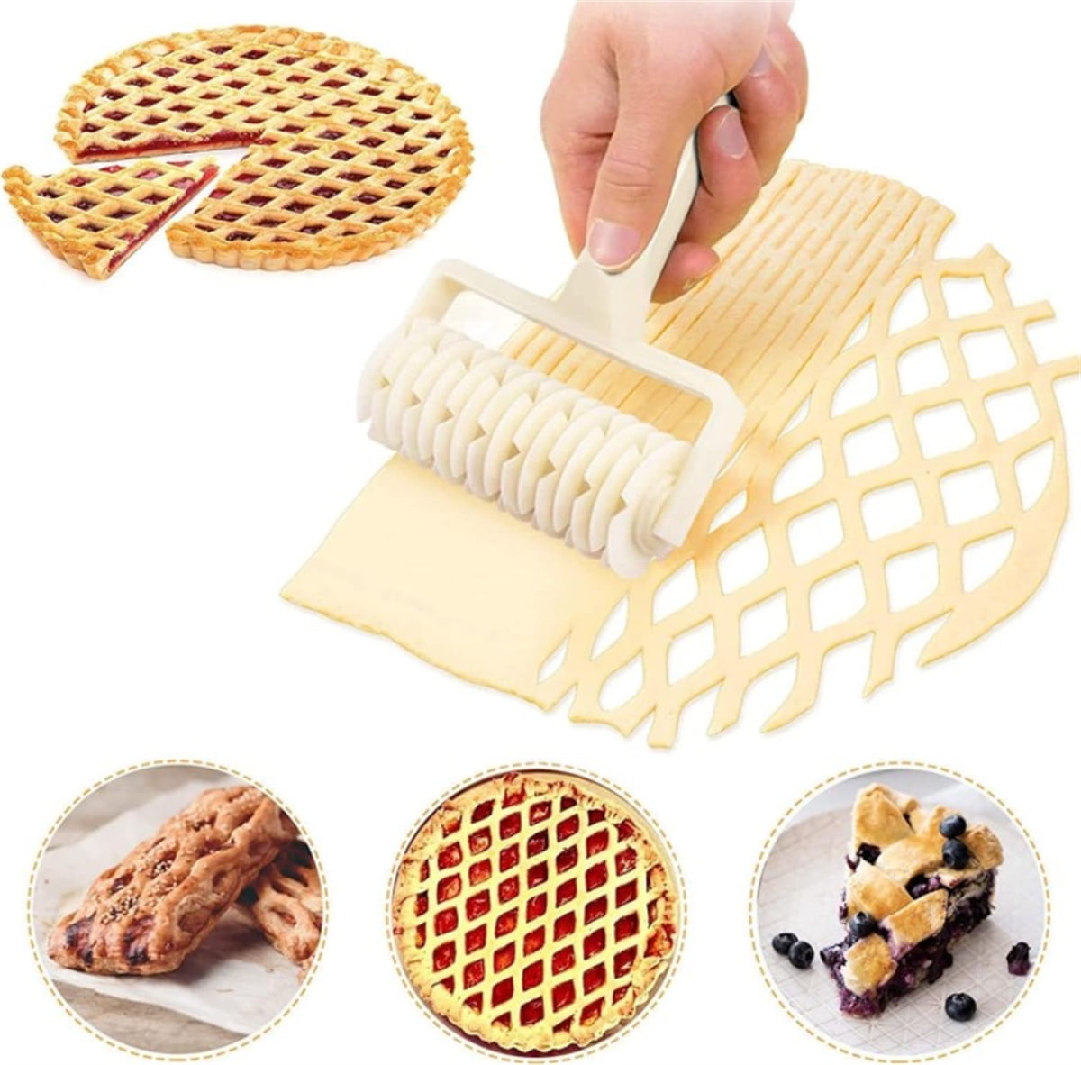 1 Pc Pizza Silk Hob,Pastry Dough Lattice Cutter,Lattice Roller Cutter ...