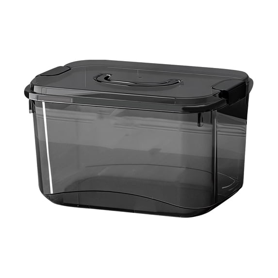 1 Pc Plastic Storage Bin with Lid and Handle, Clear Plastic Storage ...