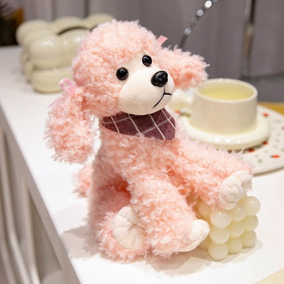 1 Pc Plush Poodle Dog Toy — 11in x 5.5in x 2.7in, Lifelike Stuffed ...