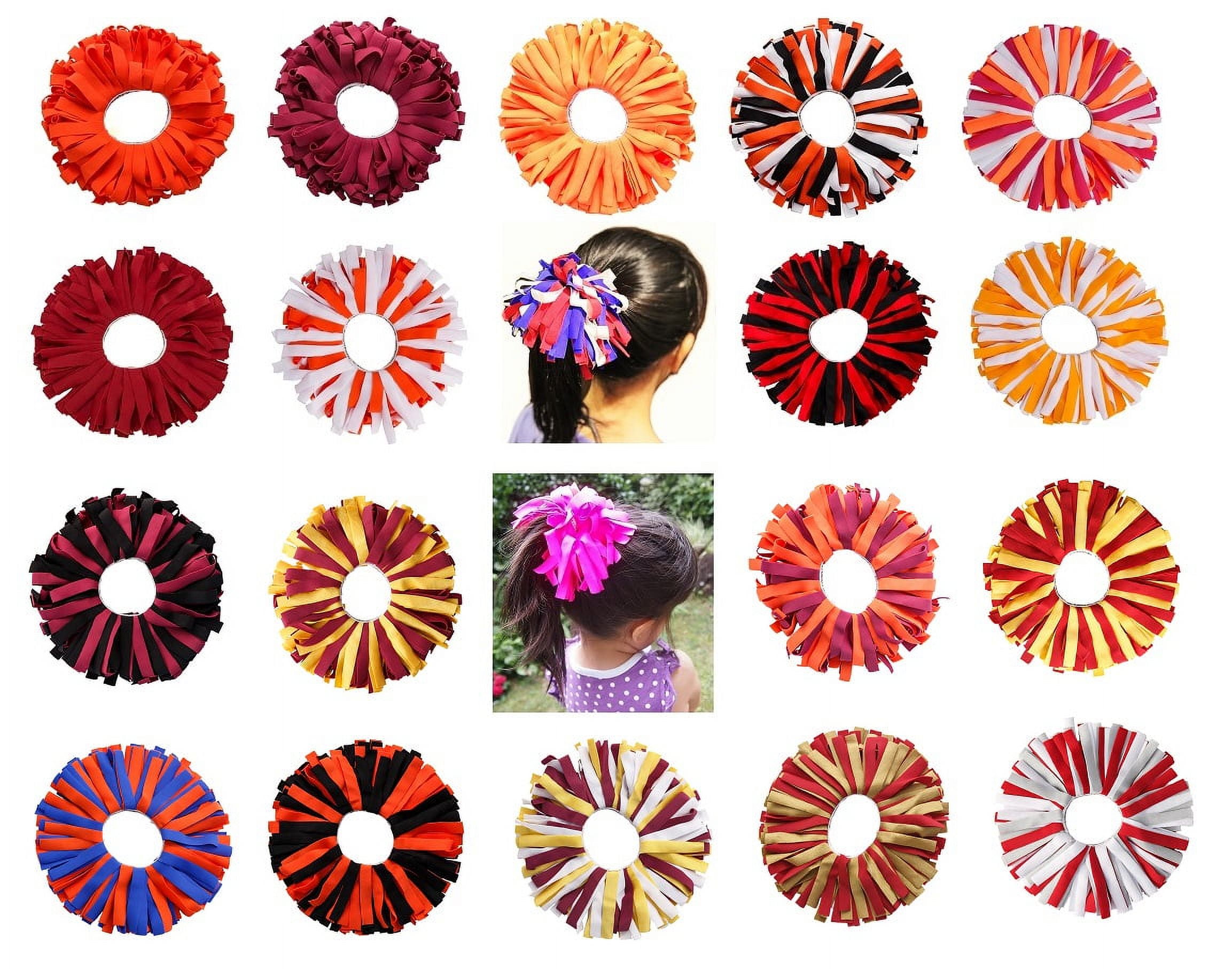 1 Pc Pomchies Colorful Ponytail Holder/Hair Tie Pom (Reds and Oranges ...