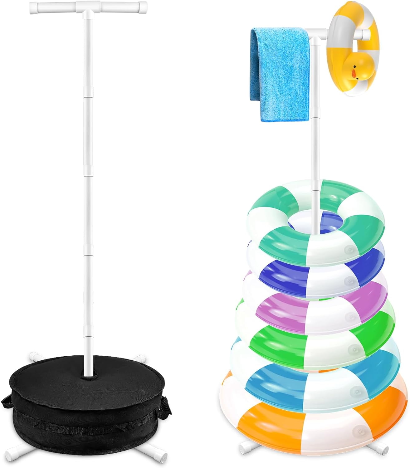 1 Pc Pool Float Storage Rack Pool Float Holder with Sandbag Weight, 60 ...