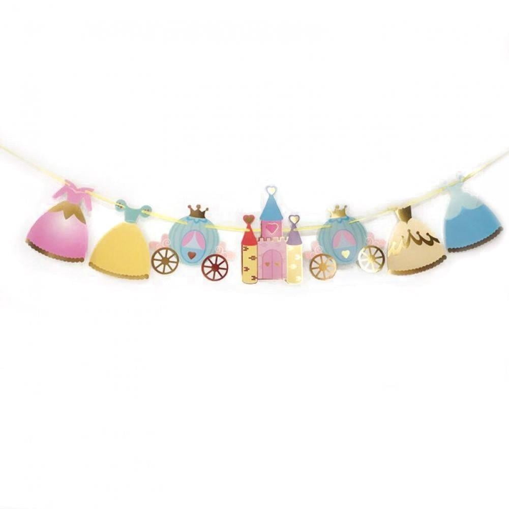 1 Pc Princess Castle Garland Candy Bar Bunting Happy Birthday ...