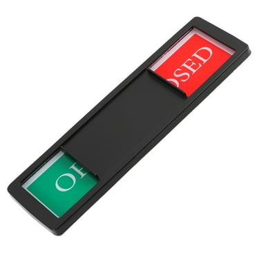 BAZIC 6"x11.5", Closed Clock Sign w/ Open Sign On Back, Double Sides ...