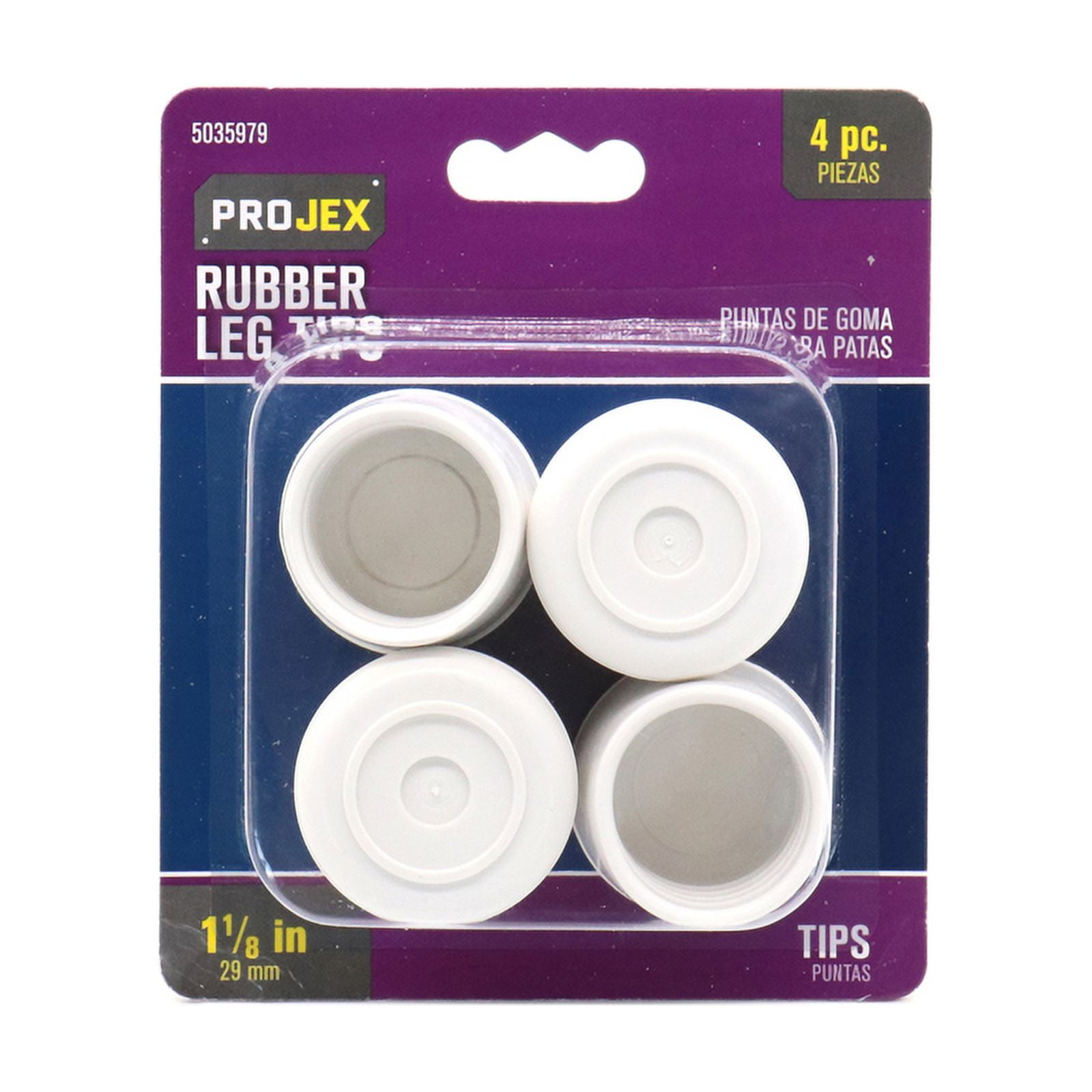1 Pc, Projex Rubber Leg Tip Off-White Round 1-1/8 In. W 4 Pk - Walmart.com