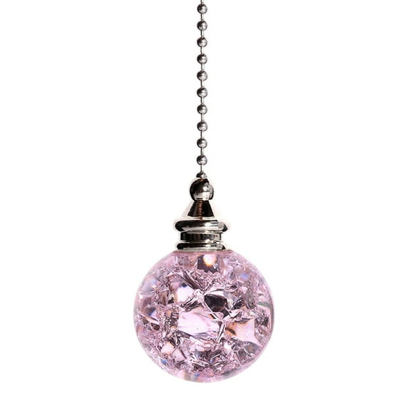 1 Pc Pull Chain Crystal Glass Ice Cracked Ball Pull Chain for Ceiling ...